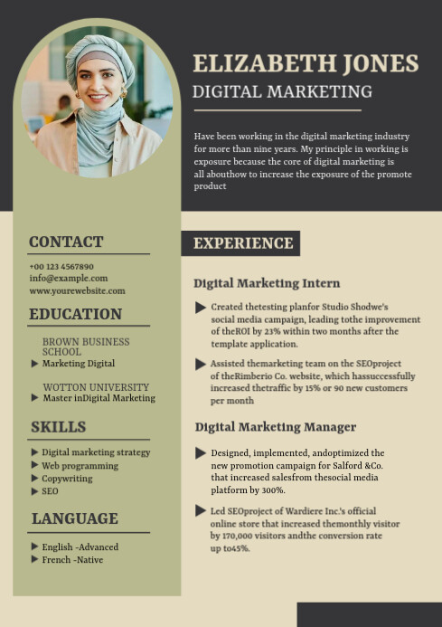 Formal Resume Template | PosterMyWall